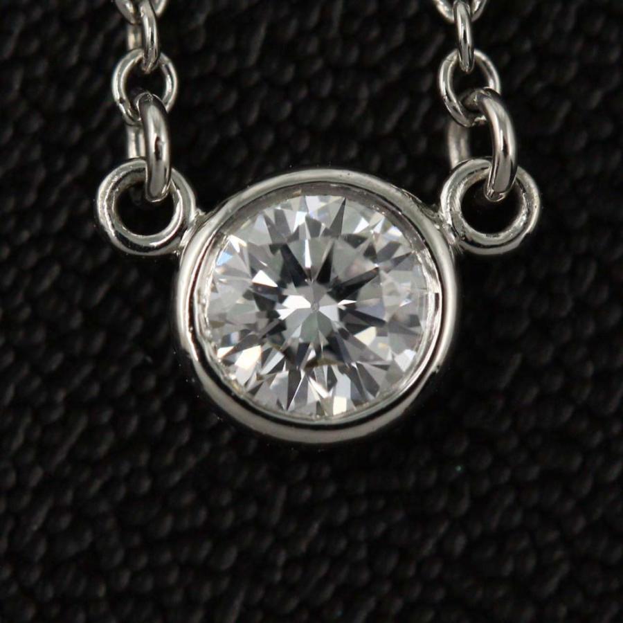 ティファニー エルサペレッティ・バイザヤード/DBY・ダイヤモンドネックレス・ペンダント/Pt950-2.4g/0.18ct/TIFFANY ...
