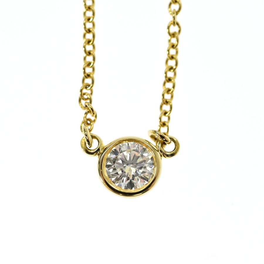 ティファニー エルサペレッティ・バイザヤード・ダイヤモンドネックレス・ペンダント/K18YG/750-1.9g/0.12ct/TIFFANY 翌日配送可/h230914/493197 ...