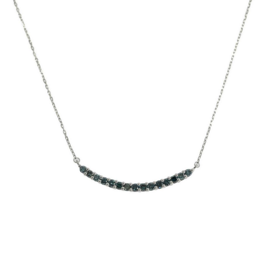 ジェムティービーGSTV(GemsTV) 15P・ブル-ダイヤモンドネックレス・ペンダント/Pt900-Pt850-2.3g/0.3ct/GSTV 翌日配送可/h231018/497639 ...