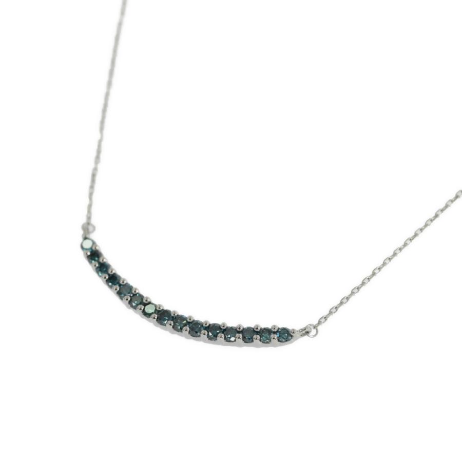 ジェムティービーGSTV(GemsTV) 15P・ブル-ダイヤモンドネックレス・ペンダント/Pt900-Pt850-2.3g/0.3ct/GSTV 翌日配送可/h231018/497639 ...