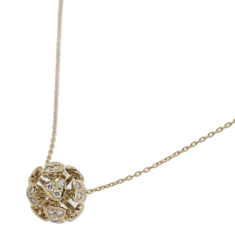 Ponte Vecchio ポンテヴェキオ ハートボール 15P・ダイヤモンドネックレス/K18YG/750-5.2g/0.21ct/イエローゴールド/Ponte /h240220 ...