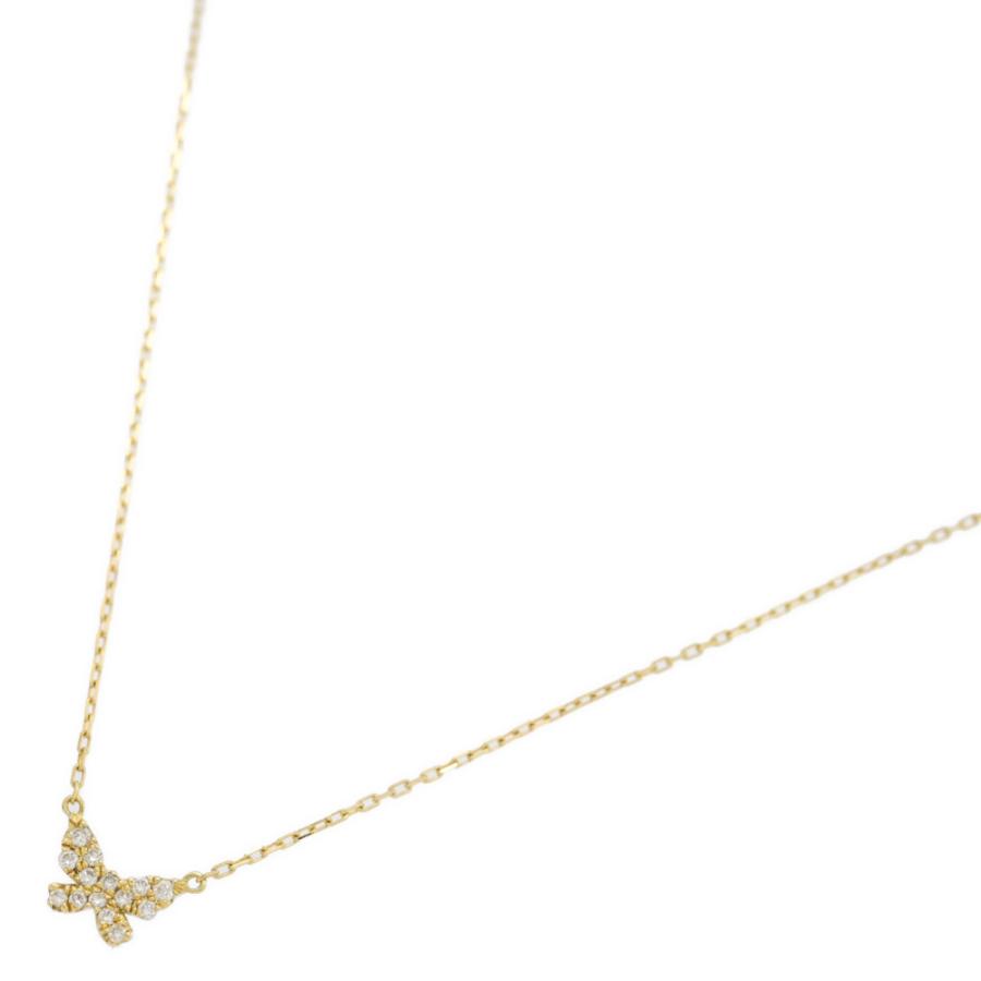 AHKAH 0.05ct/AHKAH アーカー バタフライパヴェ・ダイヤモンド ネックレス・ペンダント/K18YG/750-1.2g/イエローゴールド/プレゼント/h250415/553555 ...