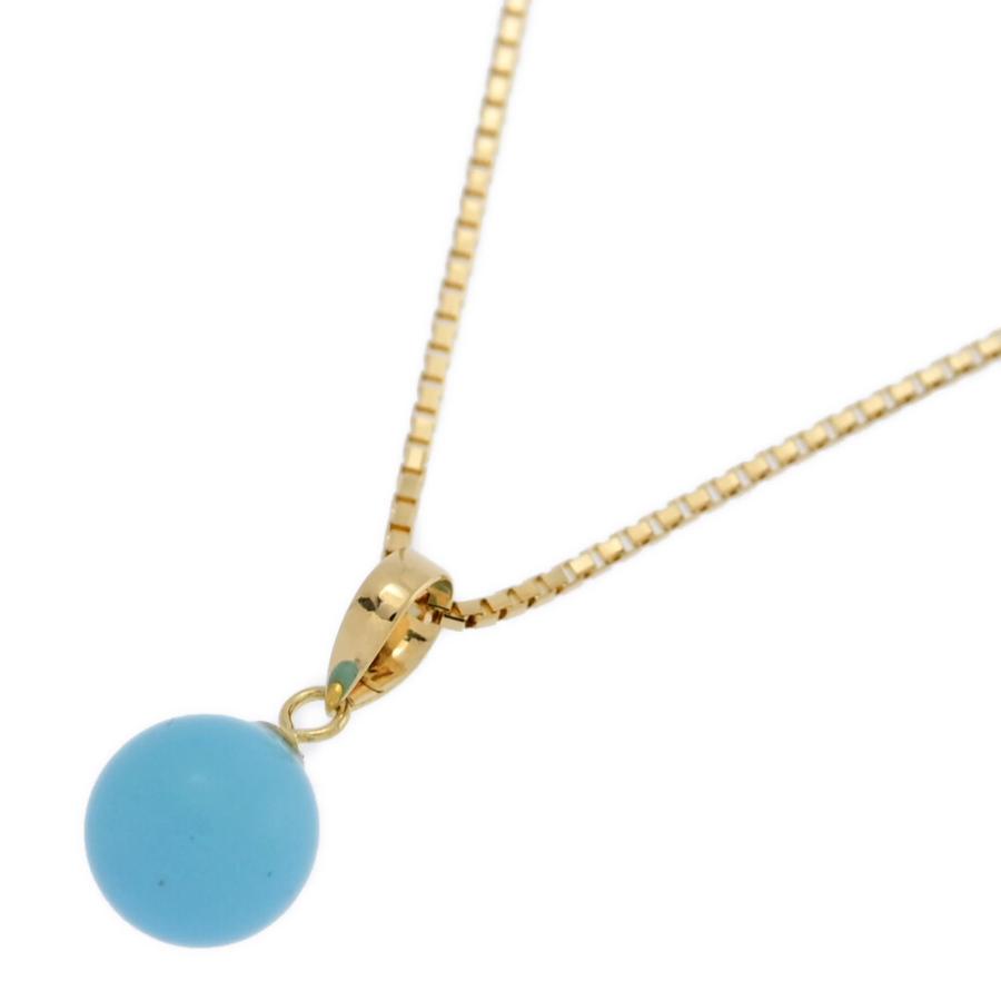 Φ6mm/12月誕生石 1P・ターコイズ トルコ石 ネックレス ペンダント/K18YG/750-2.4g/イエローゴールド/プレゼント/記念日/h250403/552715 : リファスタ ...
