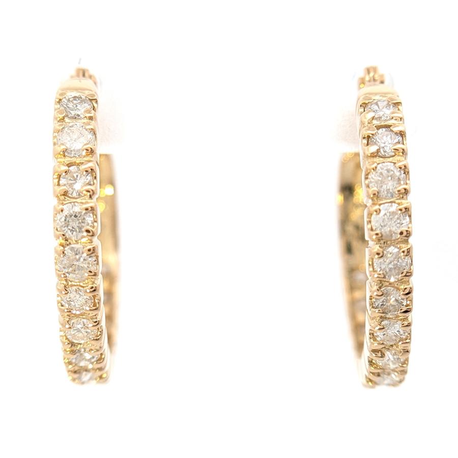 ループ 32P・ダイヤモンドピアス/K18YG/750-3.6g/FD:0.8ct/イエローゴールド 翌日配送可/h230315/478444 ...