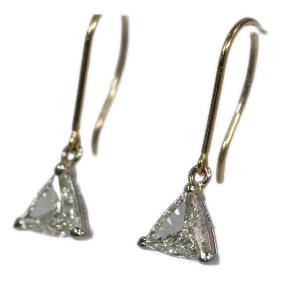 0.48ct/0.46ct ペアフリル・ダイヤモンドピアス/K18/750×Pt900コンビ-Pメイン-1.4g/イエローゴールド/プラチナカラー 翌日配送可/h230715/487518 ...