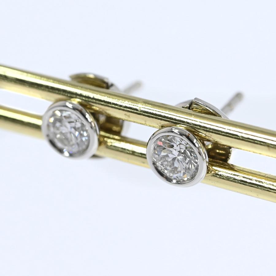 TIFFANY&Co. ティファニー エルサペレッティ・バイザヤード/DBY・ダイヤモンドピアス/Pt950-2.5g/0.34ct/FD:0 ...