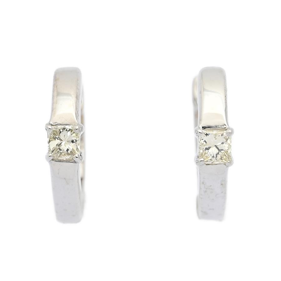 4月 誕生石 2P・ダイヤモンドフープピアス/K18WG/750-2g/0.055ct/FD:0.055ct/ホワイトゴールド 翌日配送可/h240329/512723 :PAJA2149L ...