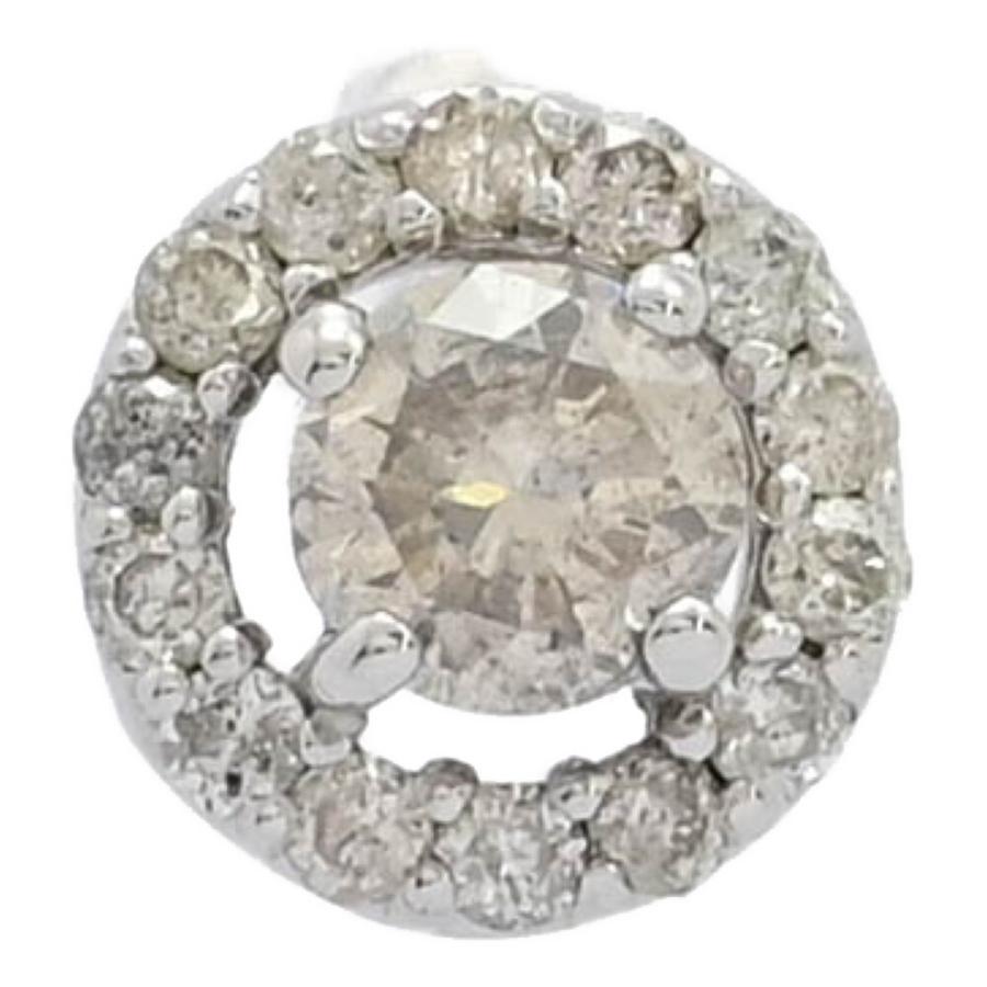 0.2ct/FD:0.11ct/片耳 ダイヤモンド シングル ピアス/K14WG/585-0.4g/ホワイトゴールド/プレゼント/記念日/贈り物/B6/h240821/529106 : リ ...