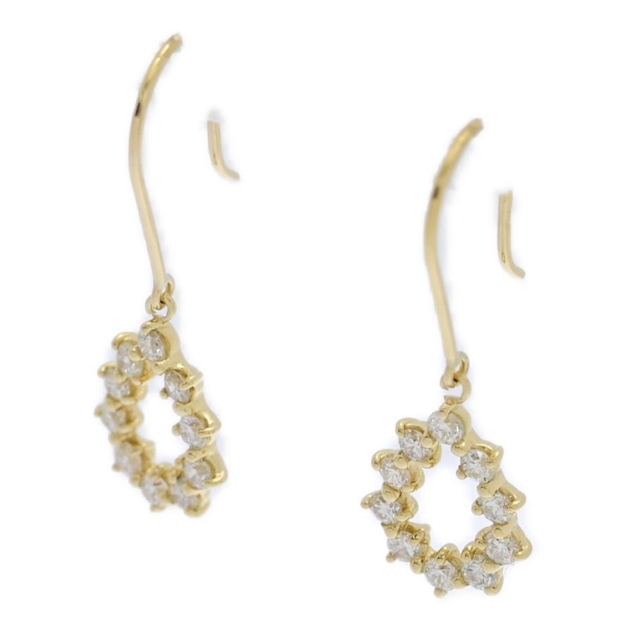 0.3ct/FD:0.3ct/ドロップモチーフ・ダイヤモンド・スウィング ピアス/K18YG/750-1.6g/イエローゴールド/プレゼント/記念日/h250114/543423 ...