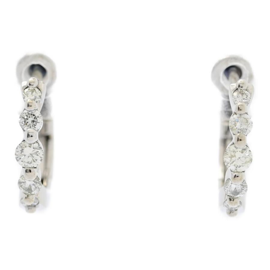 0.15ct/FD:0.15ct/ループ・フープ ダイヤモンド ピアス/K18WG/750-2.7g/ホワイトゴールド/プレゼント/記念日/h250528/557239 : リファスタ ...