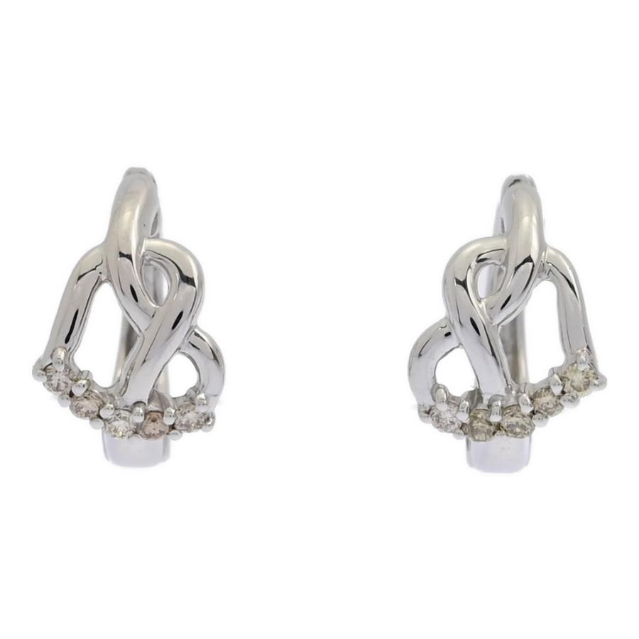 0.05ct/FD:0.05ct/ハートモチーフ ペア ダイヤモンド イヤリング/K14WG/585-1.8g/ホワイトゴールド/プレゼント/記念日//h241004/533259 : リ ...