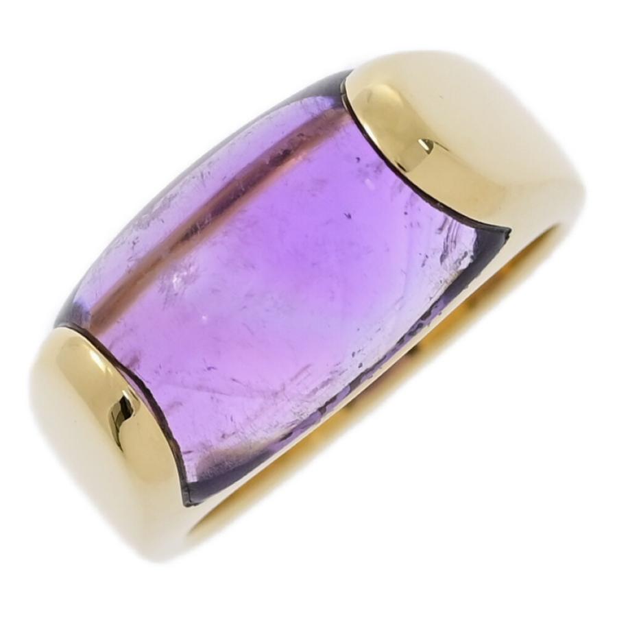 BVLGARI ブルガリ トロンケット・アメシスト（アメジスト）リング・指輪/K18YG/750-9g/10号/#50/プレゼント/記念日 ...