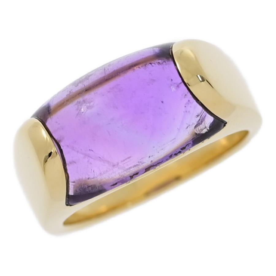 BVLGARI ブルガリ トロンケット・アメシスト（アメジスト）リング・指輪/K18YG/750-9g/10号/#50/プレゼント/記念日 ...