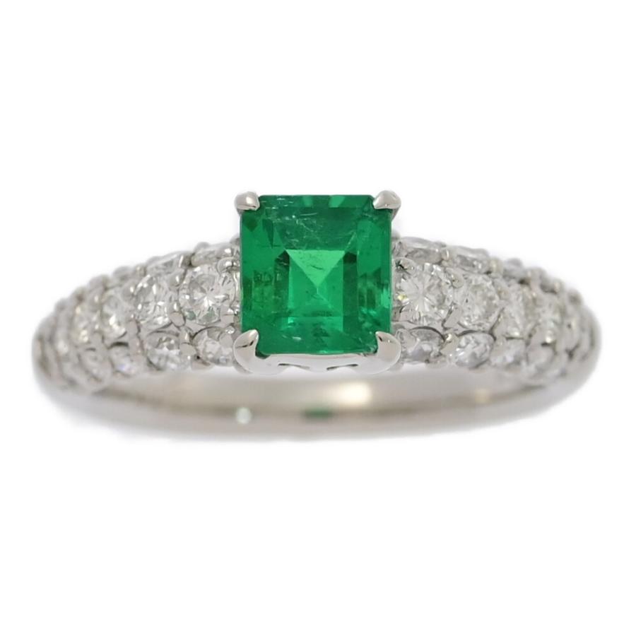 EM0.82ct/FD:0.84ct/コロンビア・エメラルド・ダイヤモンド リング・指輪/Pt900-5.6g/12号/#52/プラチナ/プレゼント/記念日/h250108/542416 ...
