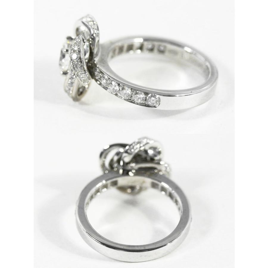 BOUCHERON ブシュロン アバ ピヴォワンヌ フラワーモチーフ・ダイヤモンドリング/K18WG/4.8g/0.42ct-FVVS13EX/0.57ct/GIA/5号/BOUCHERON ...