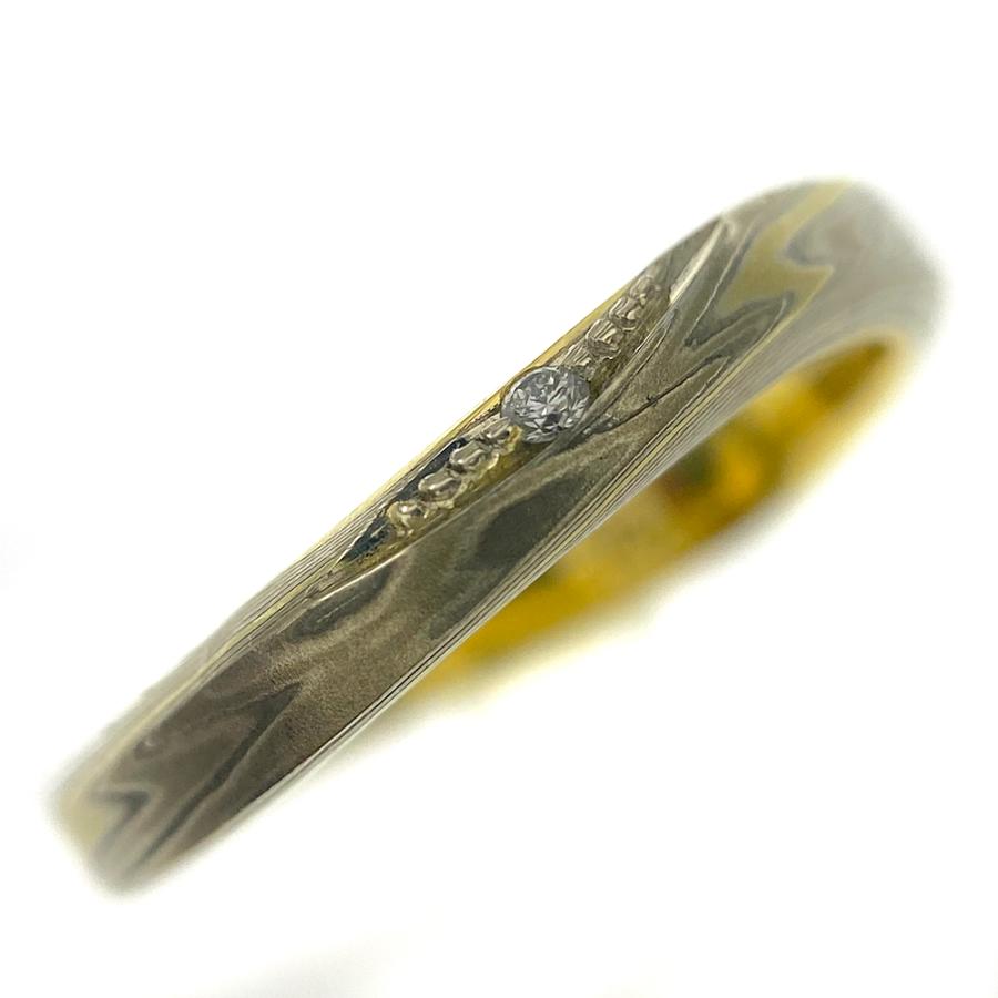 杢目金屋 Koi-Kaze 恋風 1P・ダイヤモンドリング・指輪/Sv925×K18/750コンビ-2.6g/9号/#49/ゴールド/MOKUMEGANEYA 翌日配送可/h221117 ...
