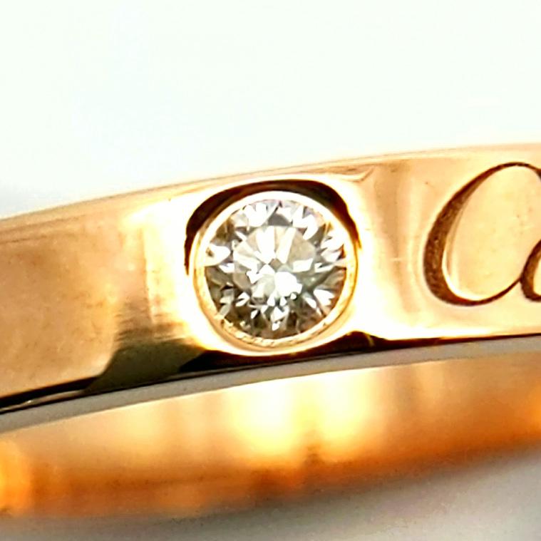 カルティエ エングレーブド 1P・ダイヤモンドリング・指輪/K18YG/750-3.4g/8号/#48/イエローゴールドカラー/Cartier 翌日配送可/h230526/484187 ...