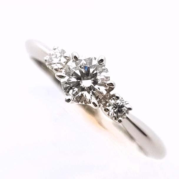 ミキモト シンプル 3P・ダイヤモンド・ダイヤモンドリング・指輪/Pt950-3.2g/0.3ct/FD:0.07ct/9号/#49/プラチナカラー/MIKIMOTO/h230616 ...