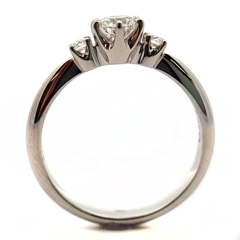 ミキモト シンプル 3P・ダイヤモンド・ダイヤモンドリング・指輪/Pt950-3.2g/0.3ct/FD:0.07ct/9号/#49/プラチナカラー/MIKIMOTO/h230616 ...