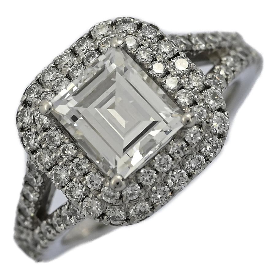 取り巻きセッティング・ハーフエタニティ ダイヤモンドリング・指輪/Pt900-6.9g/1.161ct/FD:0.717ct/8号/#48/ 翌日配送可/h240204/507524 : リ ...