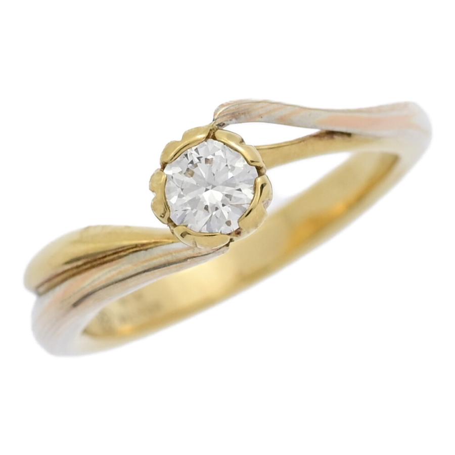 杢目金屋 MOKUMEGANEYA ダイヤモンドリング 0.225ct Sv925×K18 750 コンビ 3.2g 7号 #47 シルバー×ゴールド 結婚指輪 翌日配送可/h240620 ...