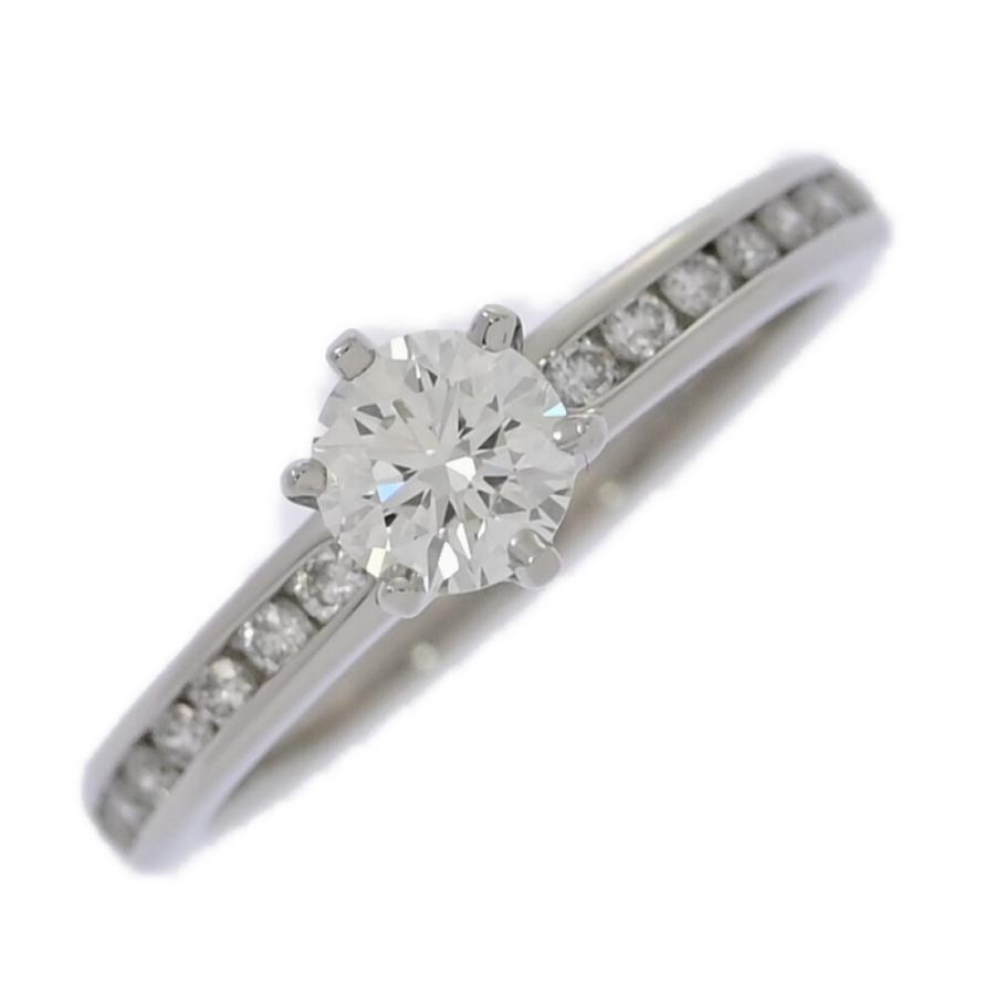 0.47ct/FD:0.21ct/TIFFANY＆Co. ティファニー ハーフエタニティ・チャネル・ソリティア・ダイヤモンドリング/Pt950-4g/11.5号/h241205/541291 ...