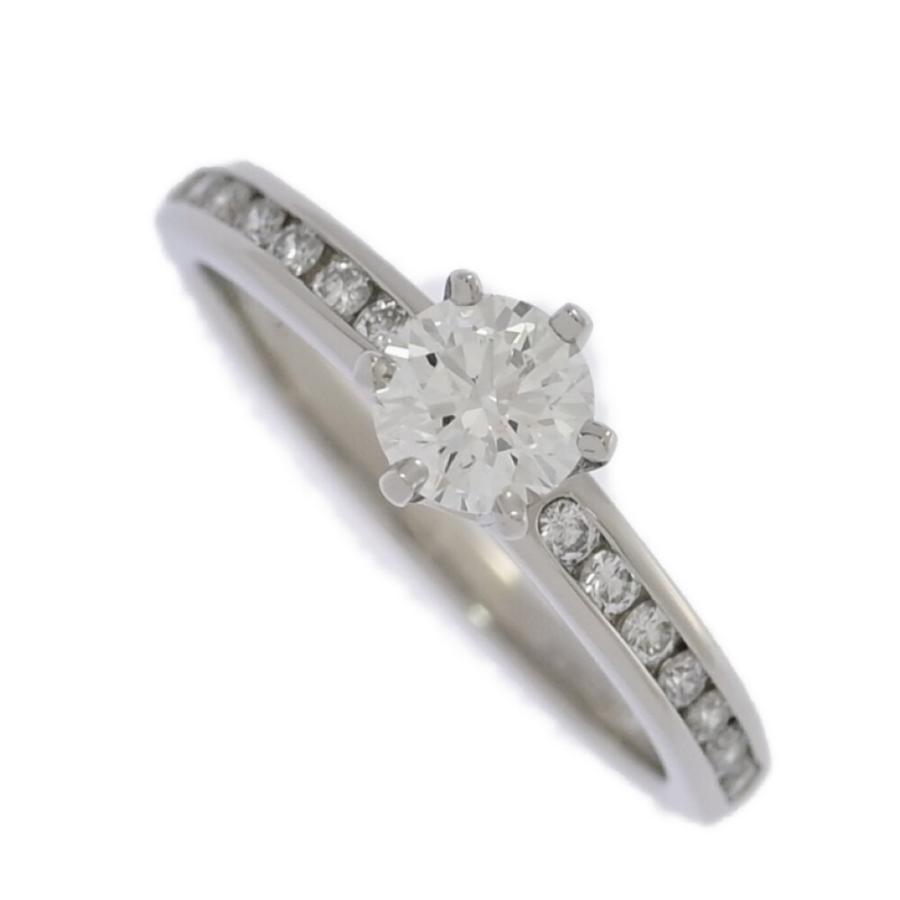 0.47ct/FD:0.21ct/TIFFANY＆Co. ティファニー ハーフエタニティ・チャネル・ソリティア・ダイヤモンドリング/Pt950-4g/11.5号/h241205/541291 ...