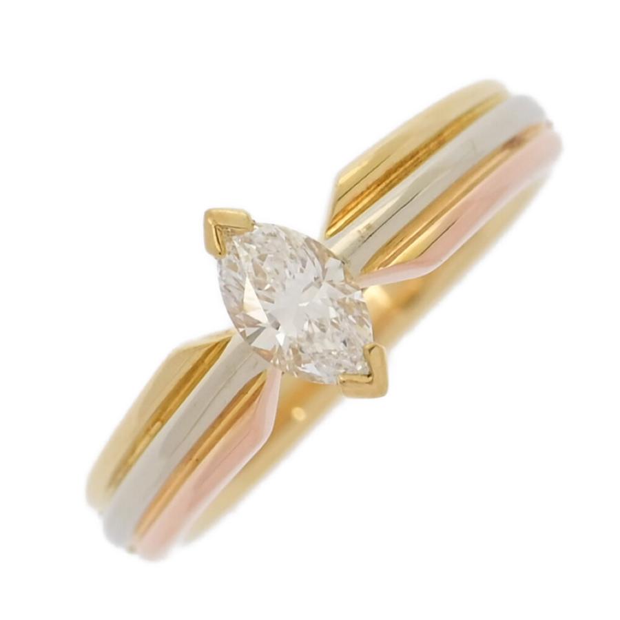 Cartier 0.33ct/Cartier カルティエ トリニティ・ソリテール ダイヤモンド リング・指輪/K18Y+W+P/750,3カラー-4.0g/7号/#47/ゴールド ...