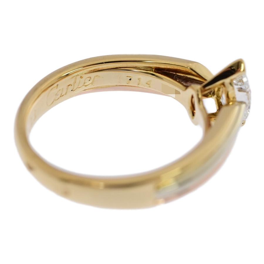 Cartier 0.33ct/Cartier カルティエ トリニティ・ソリテール ダイヤモンド リング・指輪/K18Y+W+P/750,3カラー-4.0g/7号/#47/ゴールド ...
