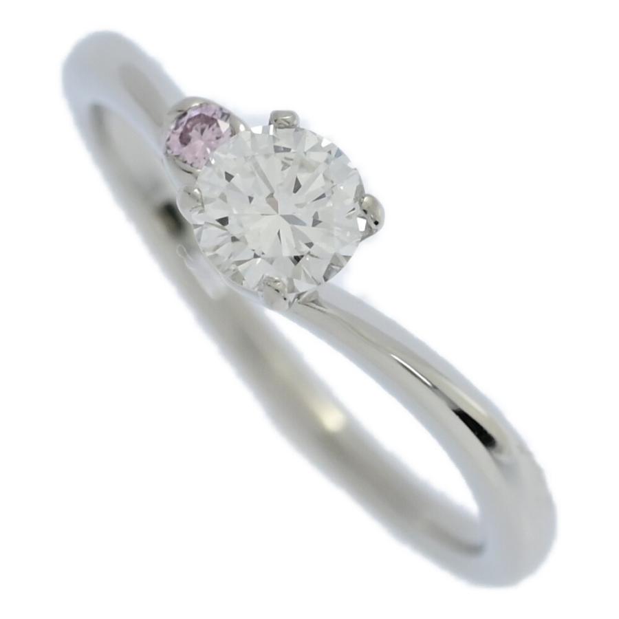 0.369ct/FD:0.02ct/I-PRIMO アイプリモ V字・ピンクダイヤモンド 1P・ダイヤモンド リング・指輪/Pt900-3.5g/12号/#52/プラチナ/h250423 ...