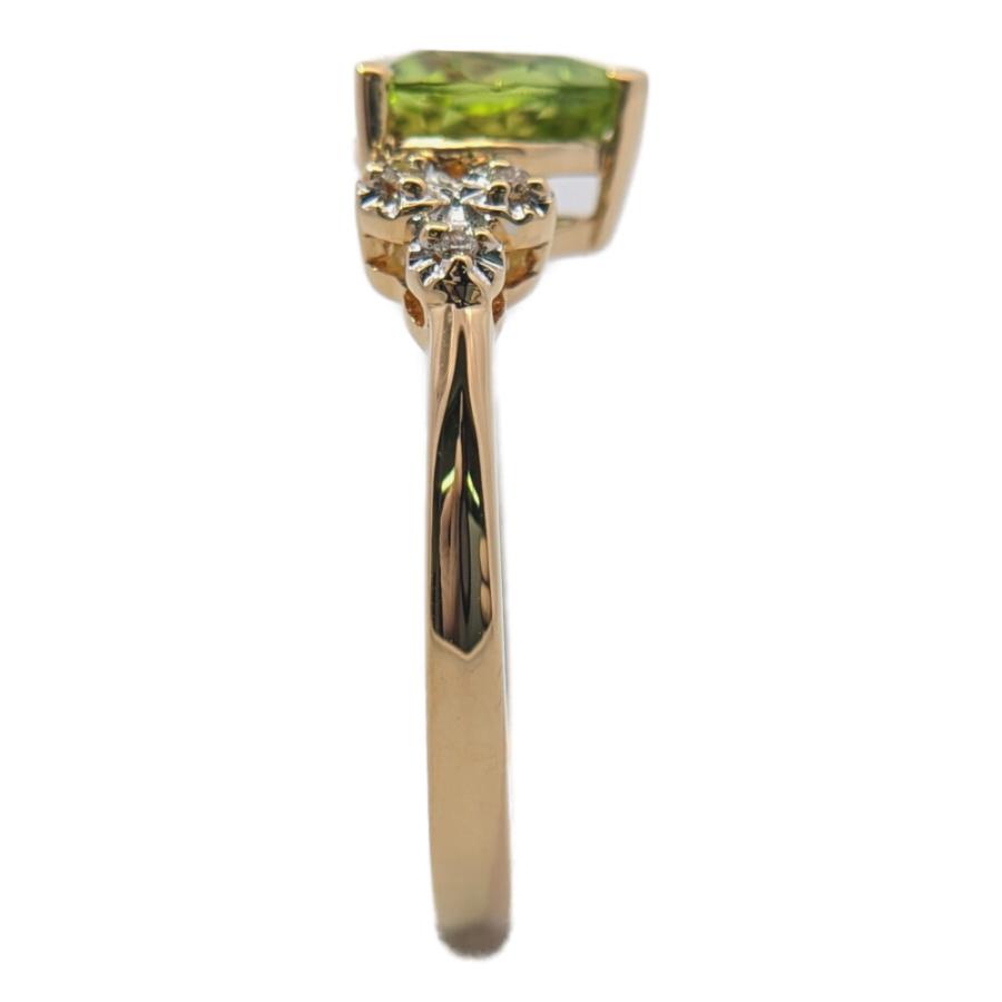 ポンテヴェキオ 1P 7P・ペリドット・ダイヤモンドリング・指輪/K18YG/750-2.5g/FD:0.03ct/12.5号/#52.5/イエローゴールド /h230512/483960 ...