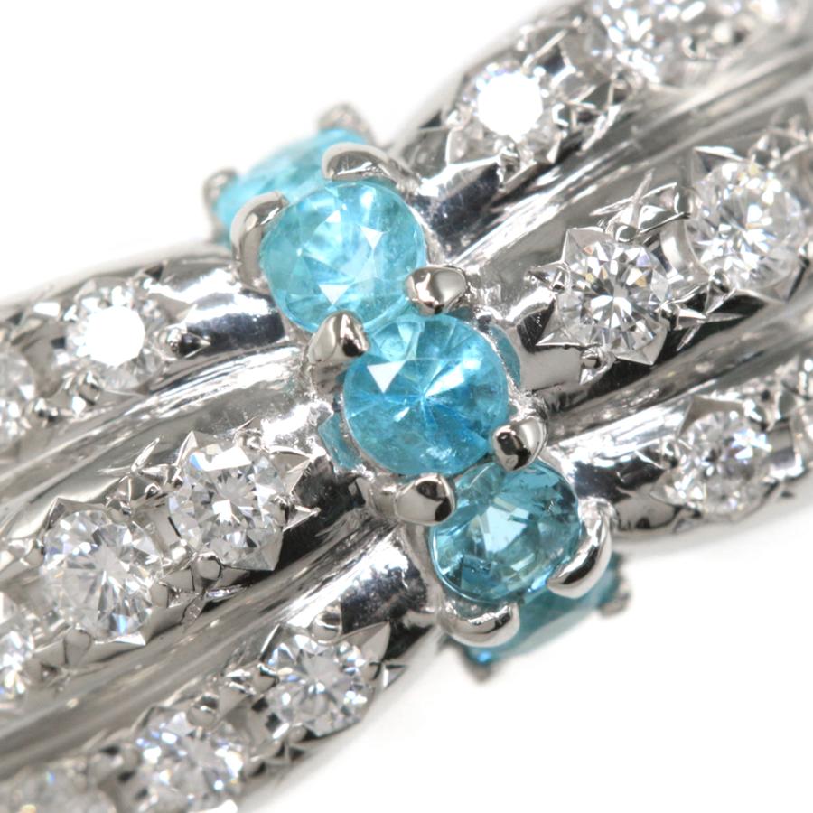 TASAKI（タサキ田崎真珠） パライバトルマリンワイド・ダイヤリング・指輪/Pt900-9.4g/PT0.30ct/11.5号/#51.5/プラチナ/TASAKI /h220810 ...