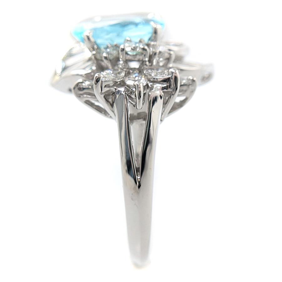 1P・パライバトルマリン・ダイヤモンドリング・指輪/Pt900-10.2g/PT2.07ct/FD:1.69ct/23号/#63/プラチナカラー 翌日配送可/h230220/474665 ...