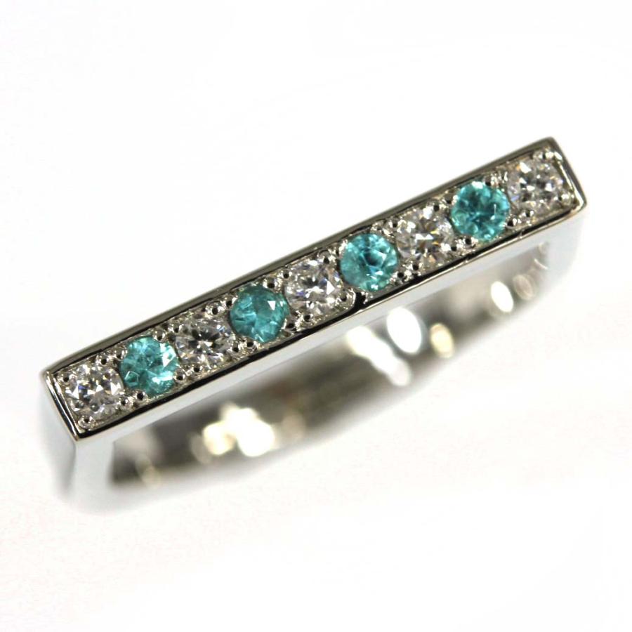 オルタネイティング 4P・パライバトルマリン・ダイヤモンドリング・指輪/Pt950-5.7g/PT0.13ct/FD:0.10ct/11号/#51//483869 : リファスタ・Yahoo ...