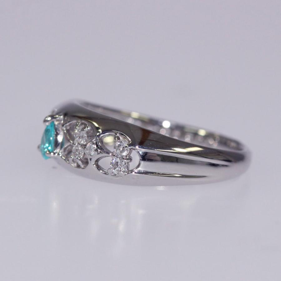 パライバトルマリン・ダイヤモンドリング・指輪/Pt900-4.5g/PT0.08ct/FD:0.14ct/11号/#51/プラチナカラー/ライトブルー /h230809/490177 : リ ...