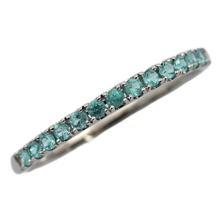 ハーフエタニティ・10月 誕生石 13P・パライバトルマリンリング・指輪/Pt950-2.1g/PT0.22ct/18号/#58/プラチナカラー 翌日配送可/h240116/504681 ...