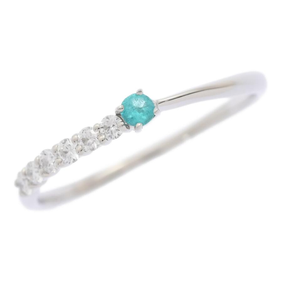 PT0.11ct/FD:0.04ct/パライバトルマリン・ダイヤモンドリング・指輪/Pt900-1.8g/13号/#53/プラチナ/プレゼント/記念日//h240830/529608 : リ ...