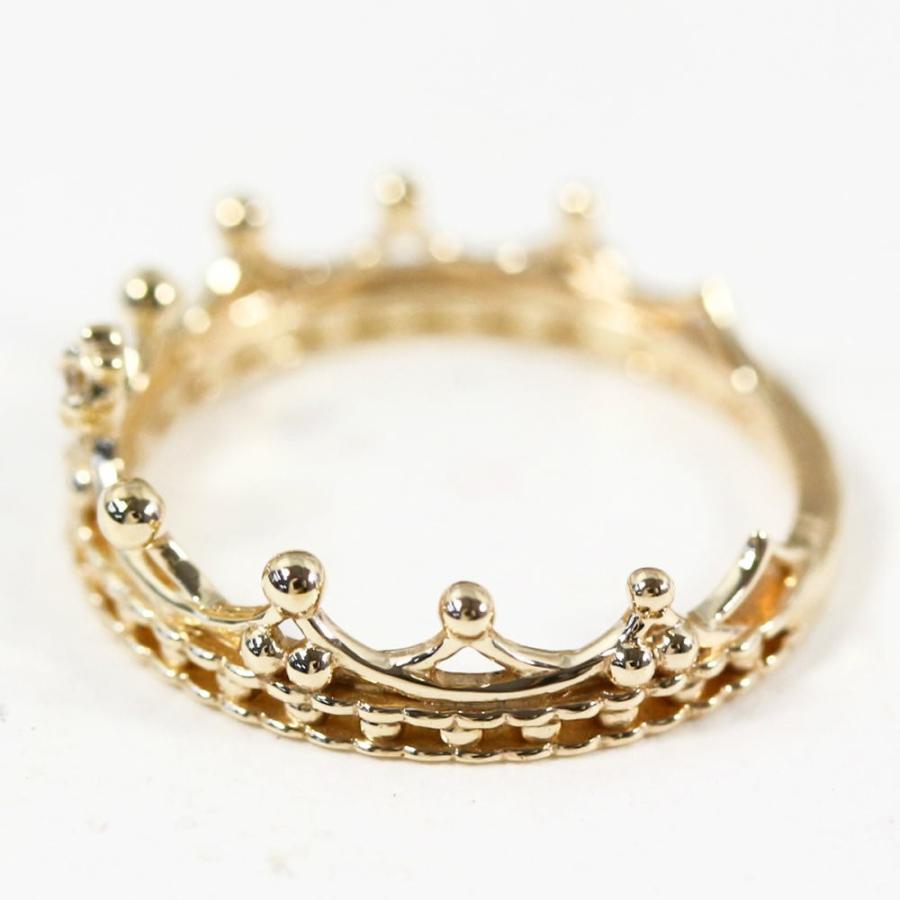 ノジェス ピンキー クラウンモチーフ/王冠 1P・ダイヤモンドリング・指輪/K10YG/1.1g/0.01ct/3号/#43/イエローゴールド/NOJESS/218730 : リファスタ ...