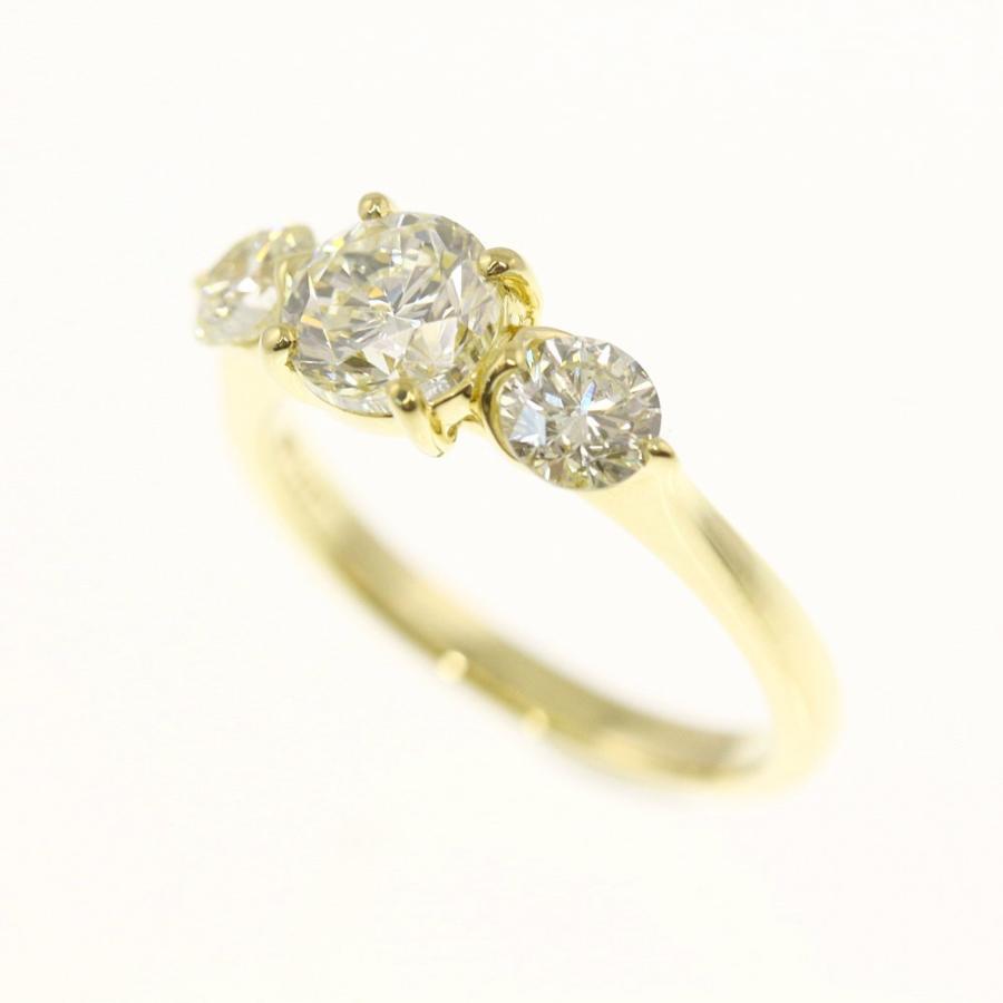 【最終値下】【新品】1ctアップダイヤモンドリング・指輪/K18YG/750-3.41g/1.017ct/FD:0.668ct/中央宝石研究所/11号/#51 翌日配送可/i191130 ...
