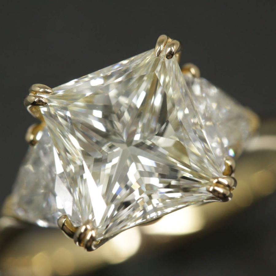 平和堂 4ctアップダイヤモンド・ダイヤモンドリング・指輪/K18YG/5.3g/4.011ct/0.925ct/14号/Manufactured by HEIWADO ＆ CO ...