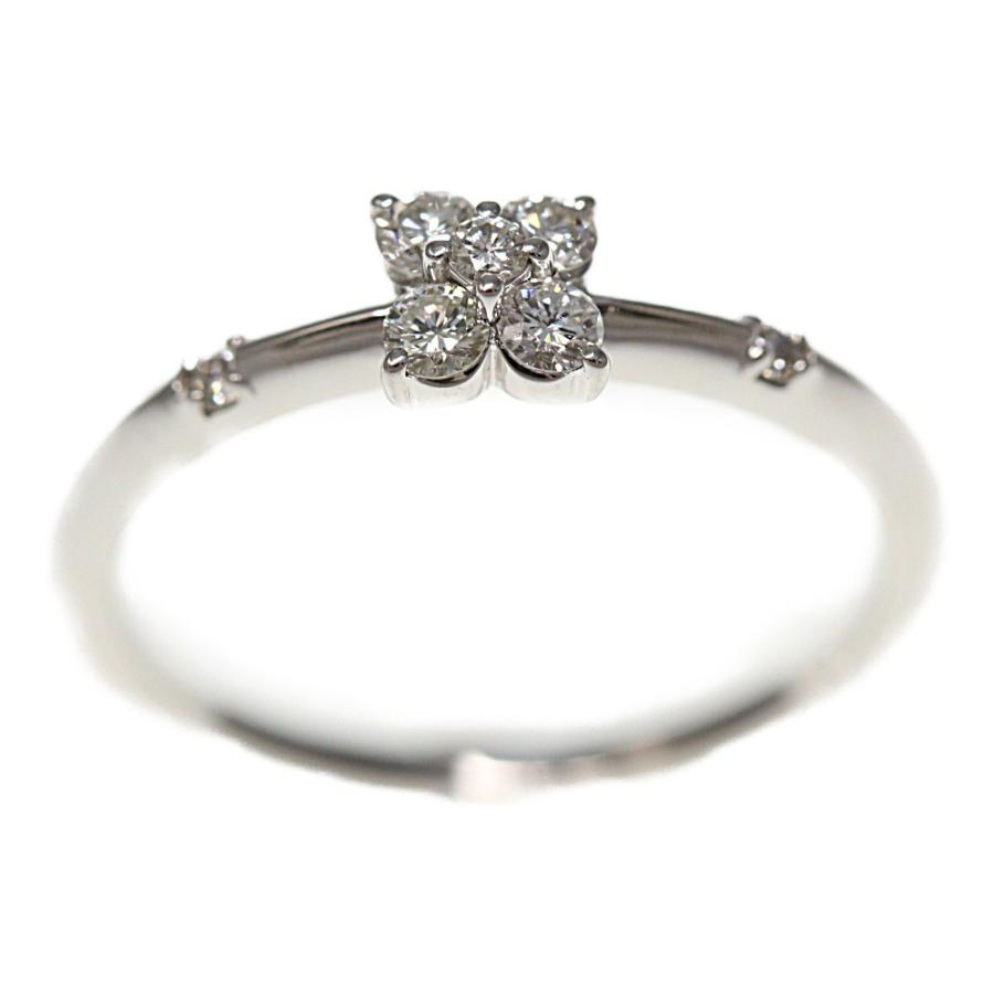 トレセンテ 四葉のクローバーモチーフ 7P・ダイヤモンドリング・指輪/K18WG/750-2.4g/0.25ct/13号/#53/TRECENTI/h200408/334318 : リファスタ ...