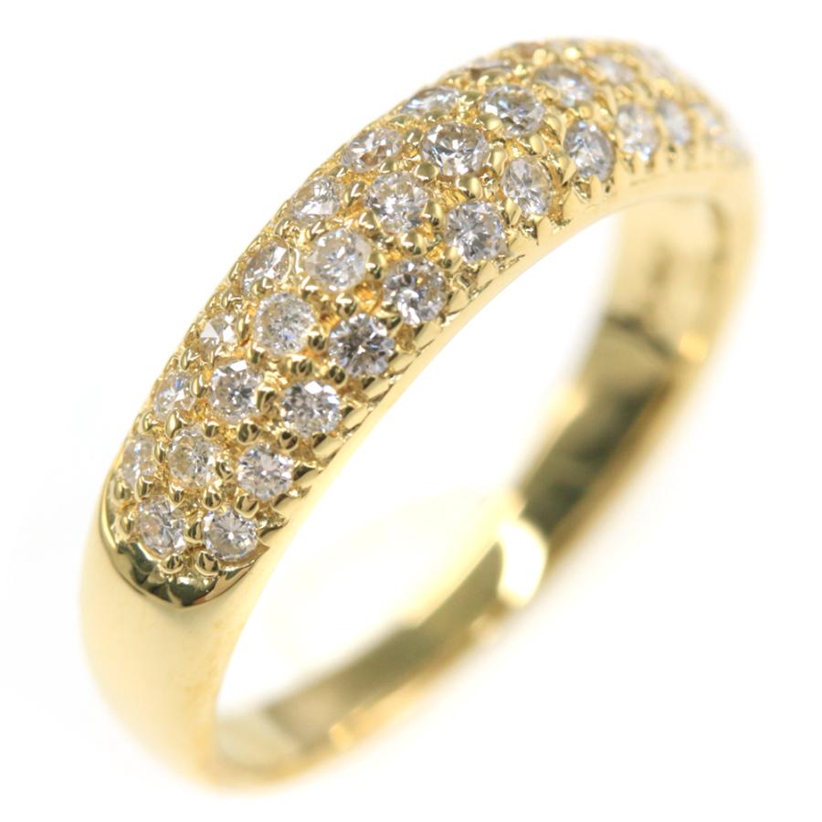 スタージュエリー 37P・パヴェ ダイヤモンドリング・指輪/K18YG/750-2.8g/0.45ct/10号/#50/イエローゴールド/STAR JEWELRY /h220803 ...