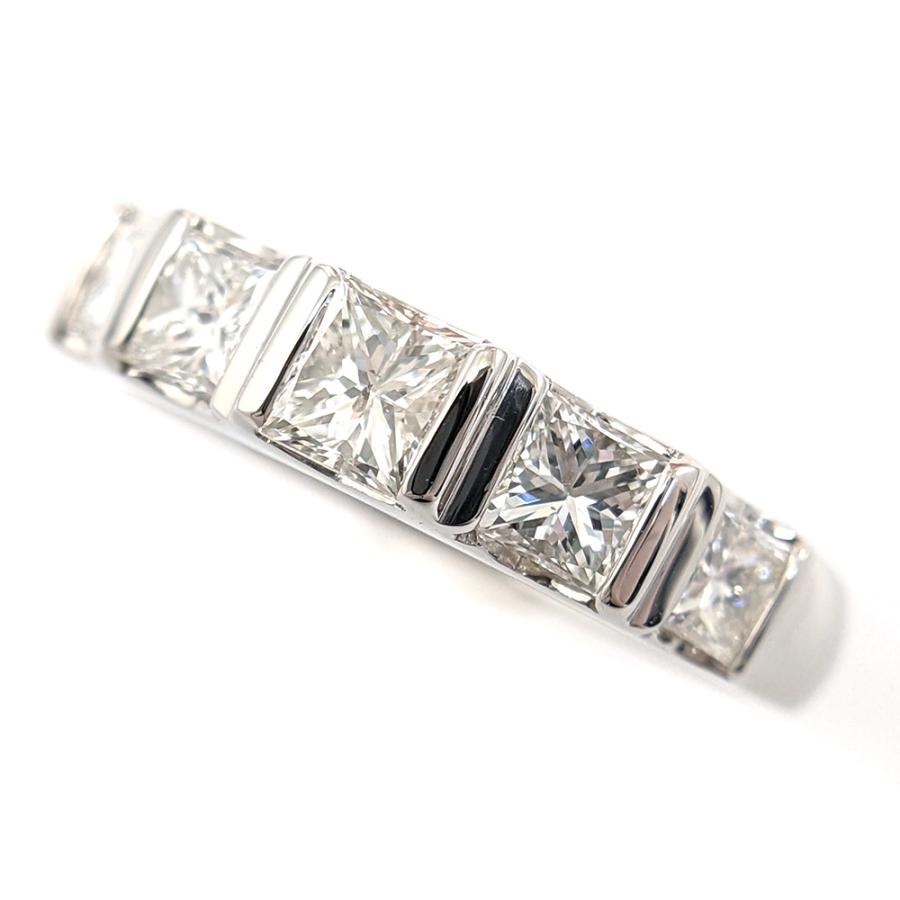 一文字 5P・ダイヤモンドリング・指輪/プリンセスカット/Pt900-5.5g/1.01ct/11.5号/#51.5/プラチナカラー 翌日配送可/h230208/474021 : リファスタ ...