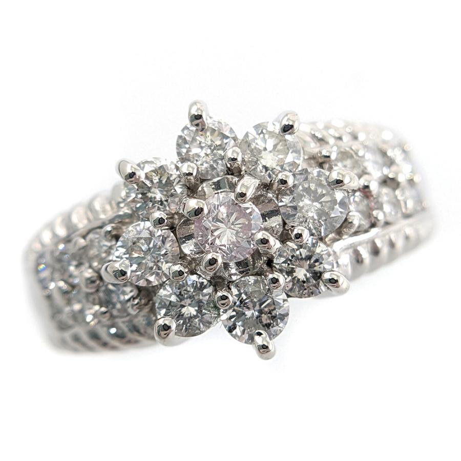 フラワーモチーフ・ピンクダイヤモンドリング・指輪/Pt900-6.3g/0.1ct/FD:0.9ct/13号/#53/プラチナカラー 翌日配送可/474396 : リファスタ・Yahoo ...