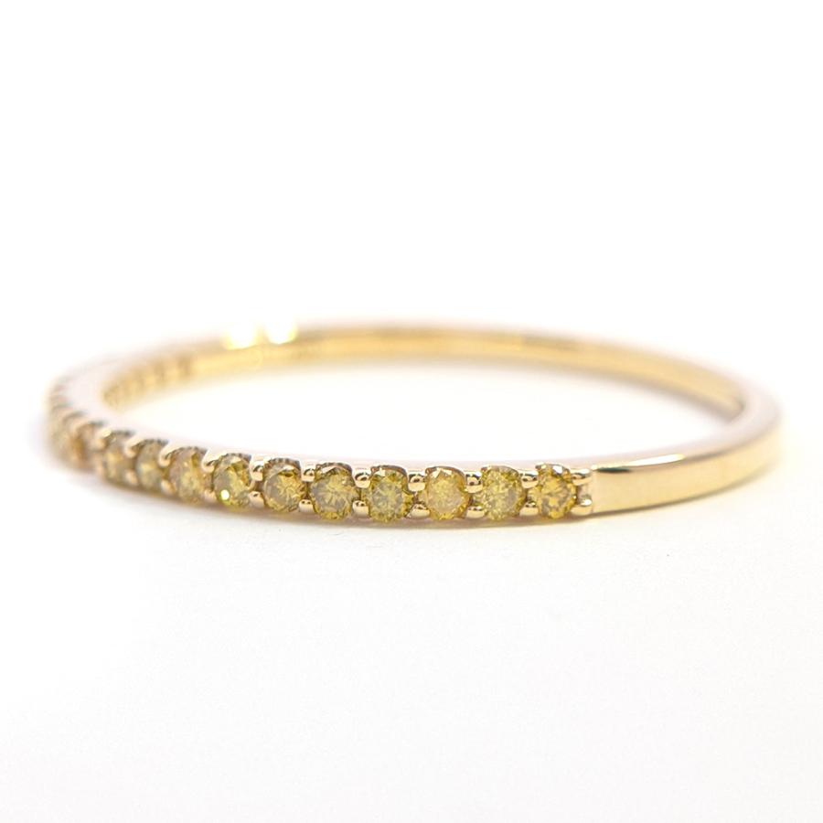 ハーフエタニティ 20P・ダイヤモンドリング・イエローダイヤモンド・指輪/K18YG/750-1.2g/0.21ct/17号/#57/イエローゴールド /h230316/477690 : リ ...