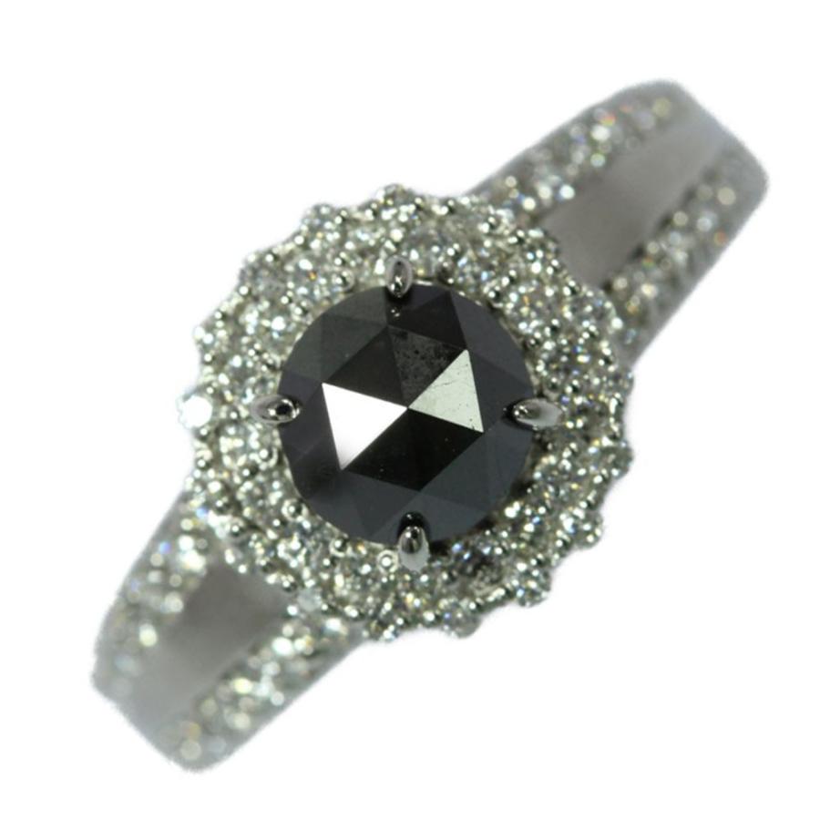 ブラック 64P・ダイヤモンド・ダイヤモンドリング・指輪/Pt900-6.4g/1ct/FD:0.5ct/14号/#54/プラチナカラー、ブラック /h230719/488817 : リファス ...