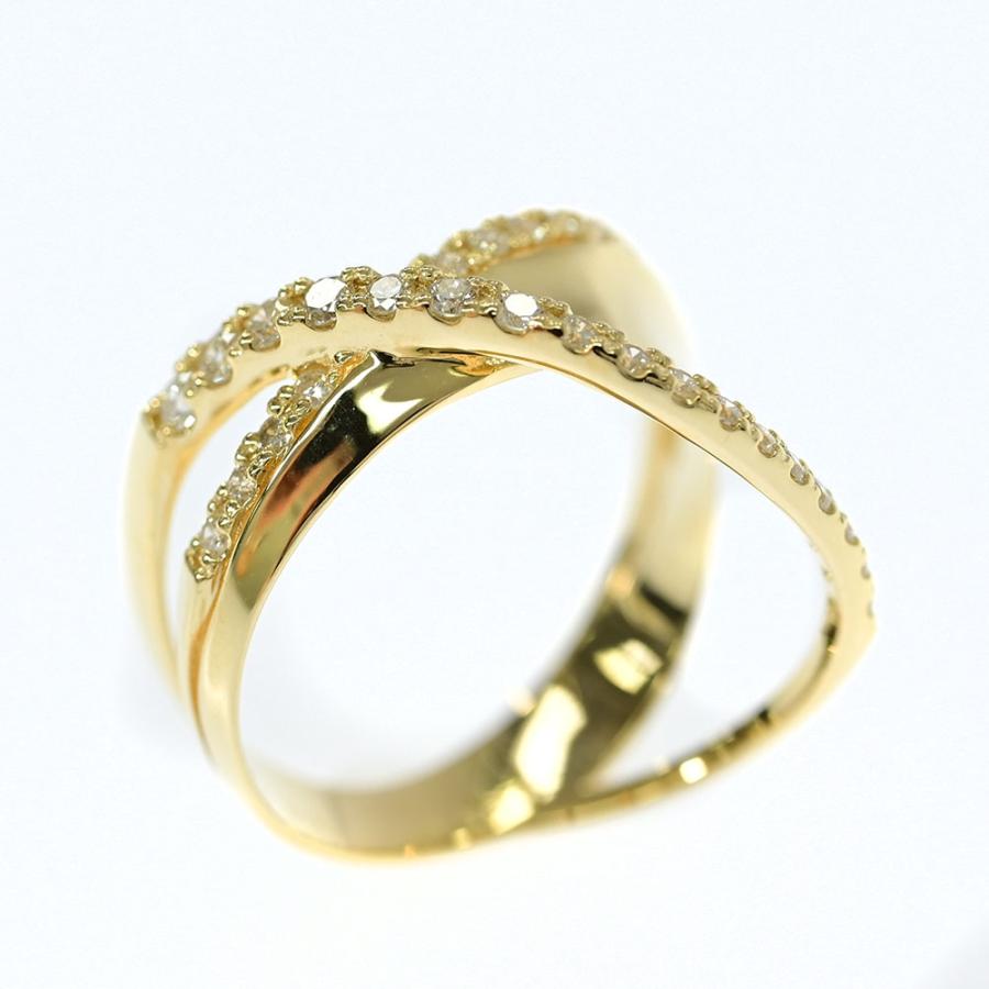 ウェーブデザイン・3ロウ 32P・ダイヤモンドリング・指輪/K18YG/750-3.9g/0.35ct/12号/#52/イエロー 翌日配送可/h230925/494109 : リファスタ ...