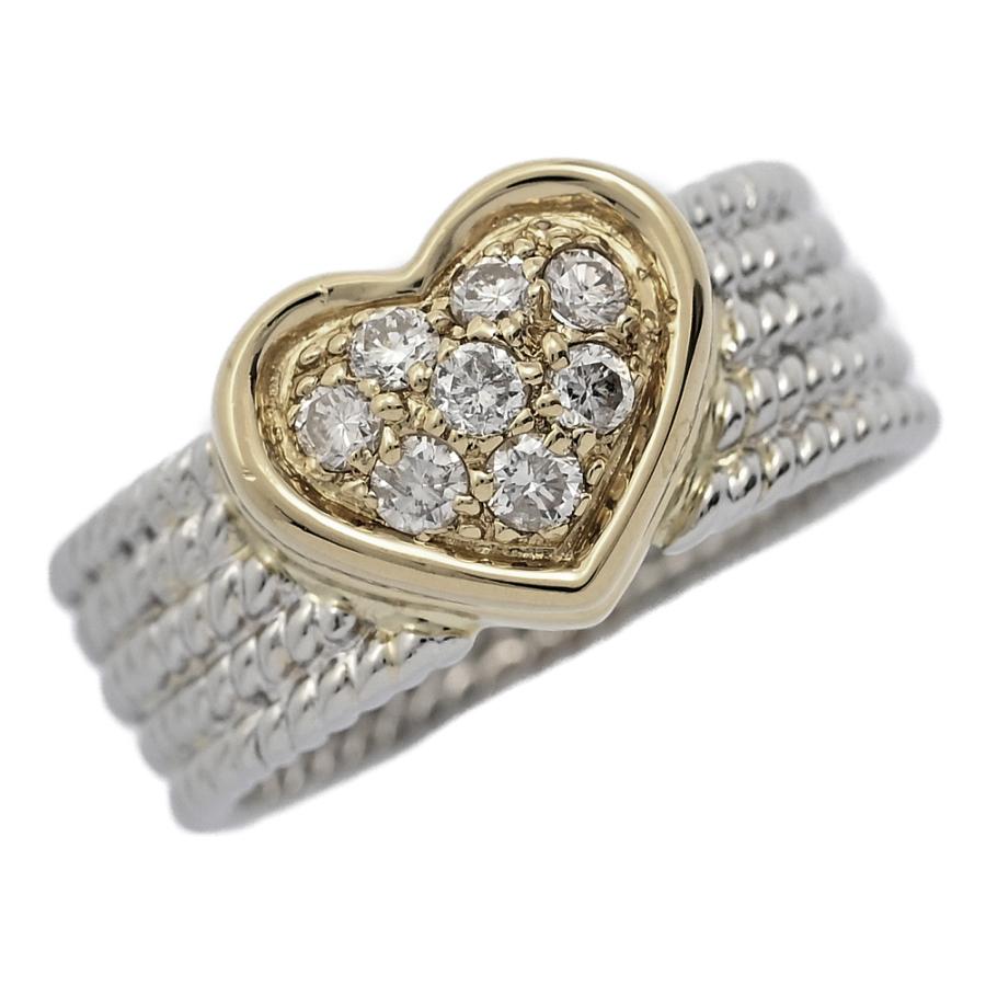 ハートモチーフ 8P・ ダイヤモンドリング・指輪/K18/750×Pt900コンビ-Pメイン-9.5g/0.3ct/13号/#53/プラチナカラー 翌日配送可/h240216/508494 ...