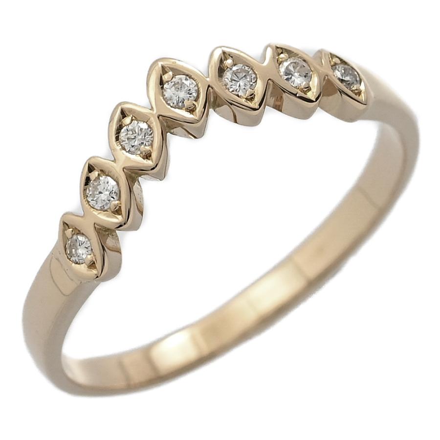 V字 7P・ダイヤモンドリング・指輪/K18YG/750-2g/0.07ct/11.5号/#51.5/イエローゴールド 翌日配送可/h240301/509788 : rrgb6101l : リ ...