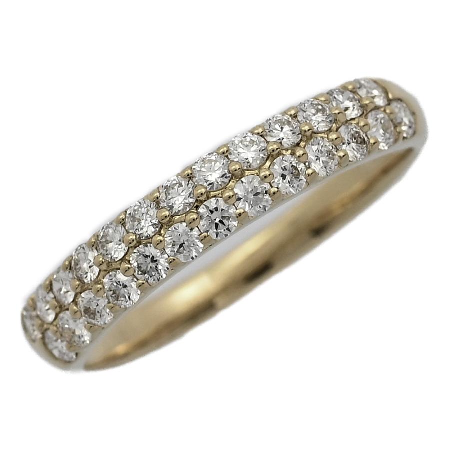 ハーフエタニティセッティング・2連 26P・ダイヤモンドリング・指輪/K18YG/750-2.1g/0.43ct/11号/#51/イエローゴールド /h240301/510173 : リファス ...